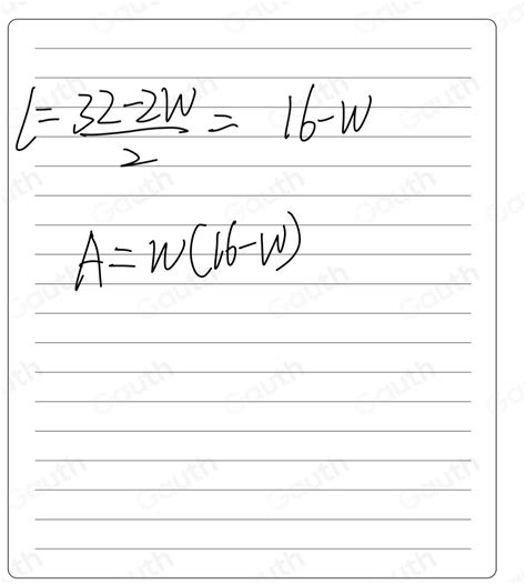 solved the perimeter of a rectangle is 32 cm express as a function