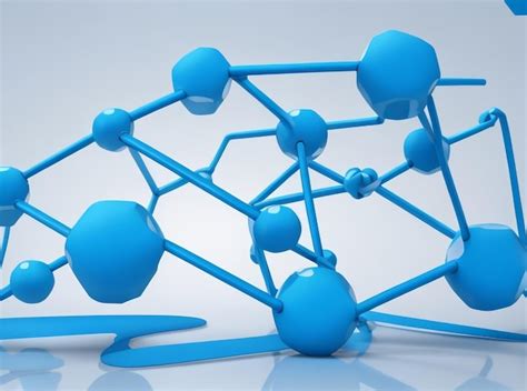 Premium Photo Blue Molecule Structure Background Artistic Rendering