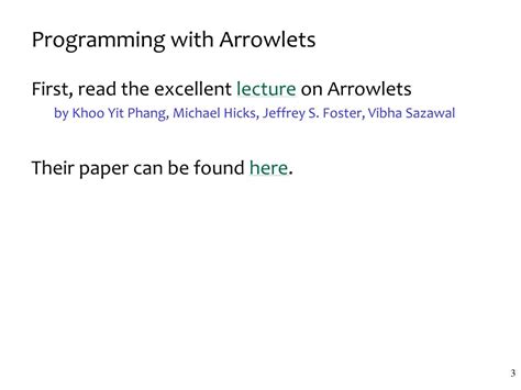 ppt lecture 23 implementing arrowlets lifting handlers with continuation passing style