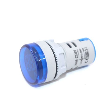 22mm Ac 디지털 Led 디스플레이 전압계 전류계 볼트 전압 전류 주파수 측정기 경고 표시기 신호등 테스터 Ac 전압계 전류계 전문 빛