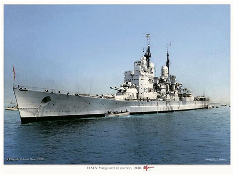 Hms Vanguard Royal Navy Ships Battleship Warship
