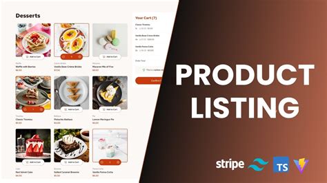 Build An E Commerce Product Listing Page React Typescript Tailwind And Stripe Youtube