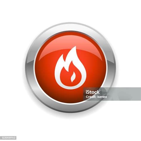 Api Api Dan Ikon Glossy Panas Ilustrasi Stok Unduh Gambar Sekarang