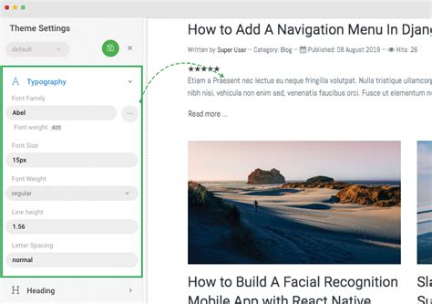 Theme Settings Joomlart