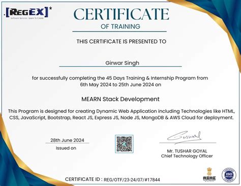 girwar singh on linkedin internship mernstack regexsoftware