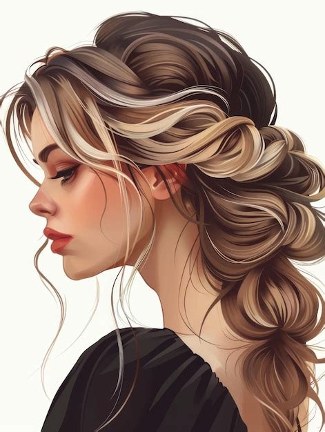 Stylish Female Hairstyle Ai Generative Premium Ai Generated Image