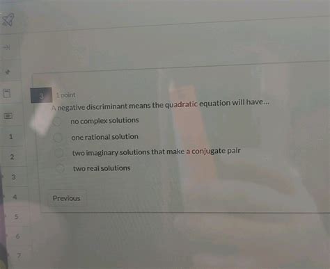 3 1 Point A Negative Discriminant Means The Studyx