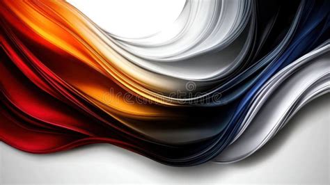 Abstract Flowing Waves In Vibrant Colors Creating A Dynamic Visual Effect Stock Illustration