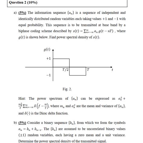Solved A 5 ﻿the Information Sequence An ﻿is A Sequence