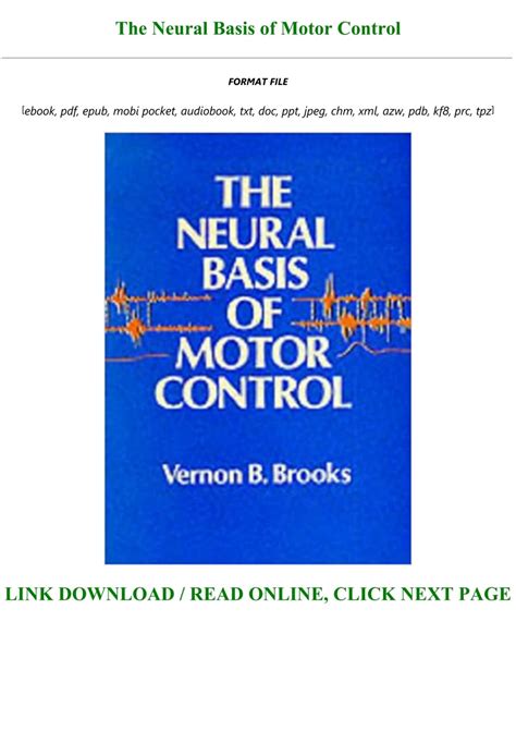 Theneuralbasisofmotorcontrol