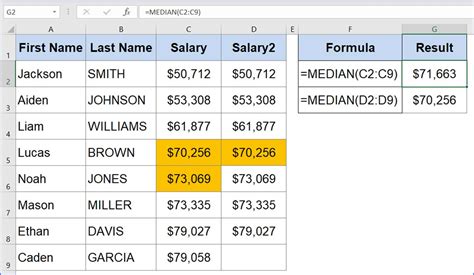 How To Use Median Function Excelnotes