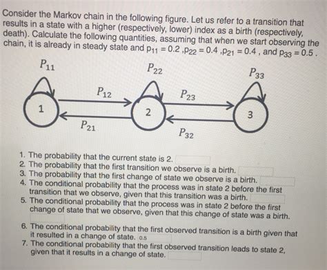 solved consider the markov chain in the following figure