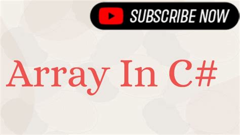 Array In C Single Dimensional Array In C Array Types In C