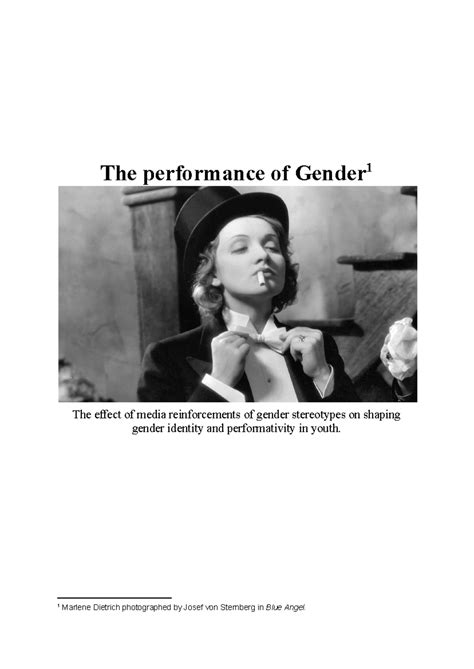 Mini PIP Mini Pip On Gender And Media The Performance Of Gender The Effect Of Media Studocu