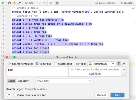 Structural Search And Replace Datagrip Documentation