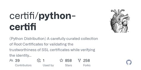 Github Certifipython Certifi Python Distribution A Carefully