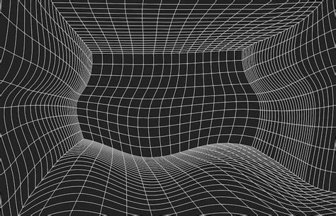 Premium Vector Black Wireframe Room Empty Perspective Box Futuristic Digital Grid Cube