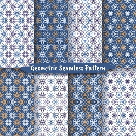 Premium Vector Collection Of Geometric Seamless Pattern Abstract Geometric Hexagonal Graphic