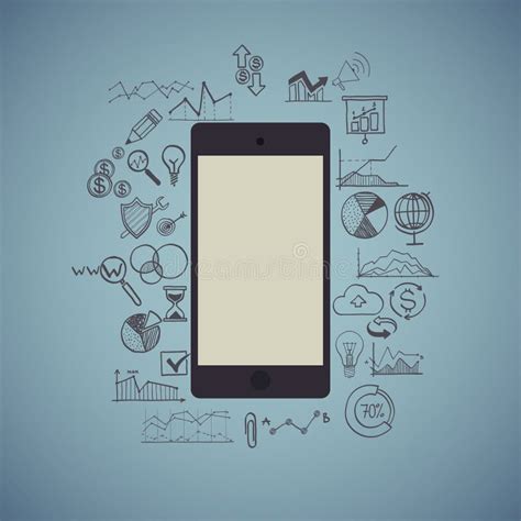 Innovative Mobile Technology Smart Phone Connecting To Mobile Devices Stock Vector
