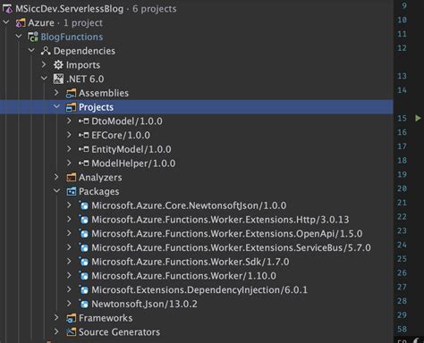 casban6 setting up an azure functions project for the api msicc s blog