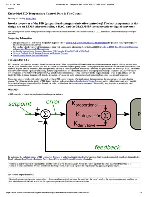 Embedded Pid Temperature Control Part 1 The Circuit Projects Pdf