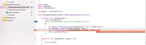 Ios Argument Labels Contentsofurl Error Do Not Match Any Available Overloads Stack