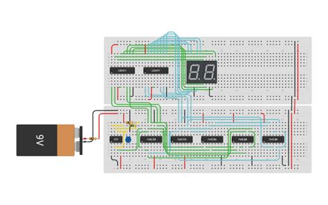 Circuit Design Stopwatch Counter Tinkercad