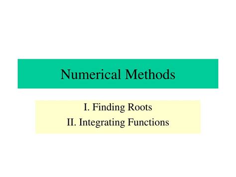 ppt numerical methods powerpoint presentation free download id 320266