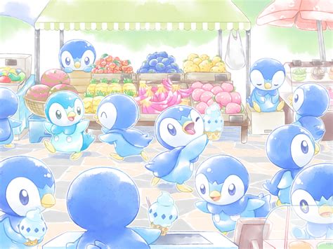 Samsung Yuzuikka Piplup Nintendo Pokemon Commentary Request Highres Alternate Color