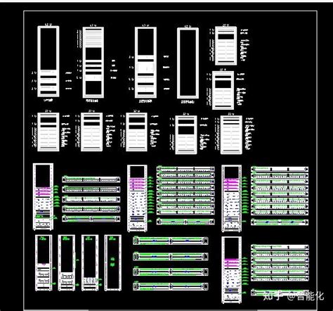 最全面的弱电机柜设备布置图，cad格式 知乎