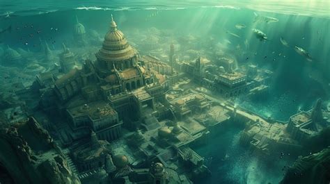 Lost City Of Atlantis Mystique Generative Ai Premium Ai Generated Image