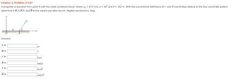 Solved Chapter Problem A Projectile Is Launched Chegg Com