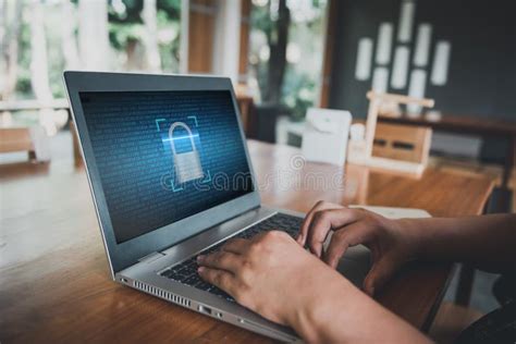 Technology Internet Cyber Secure For Database Privacy Security Laptop
