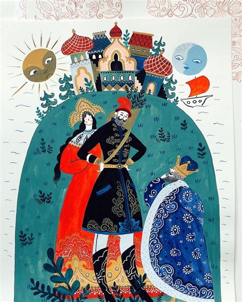 Dinara Mirtalipova Art Russian Folk Illustration Russian Fairy Tale