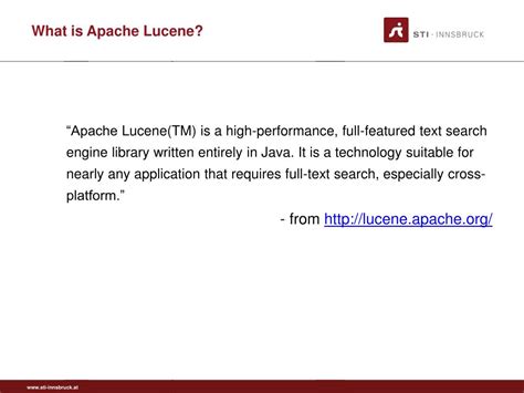 Ppt Apache Lucene Powerpoint Presentation Free Download Id6307536