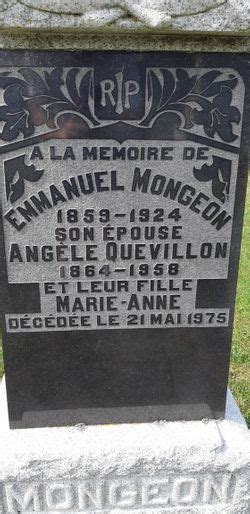 Emmanuel Mongeon 1859 1924 Mémorial Find A Grave