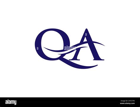 QA Logo Design Initial QA Letter Logo Vector Swoosh Letter QA Logo Design Stock Vector Image