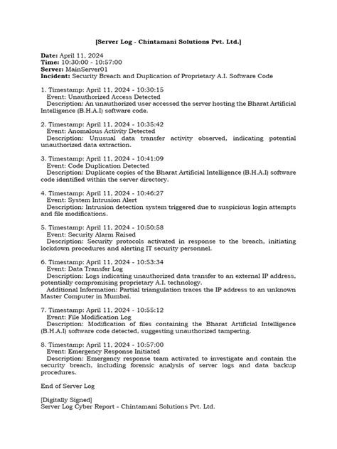Server Log Pdf