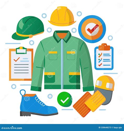 Set Worker Safety Helmet Wrench Spanner And Gear Graphing Paper Compass Algorithm Gear