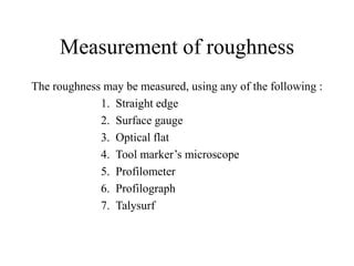 Surface Roughness Ppt