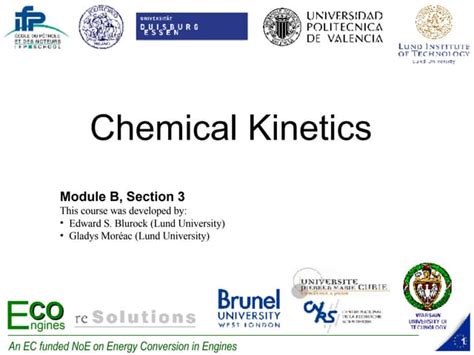 Ecoengines Chemical Kinetics Ppt Chemistry Science