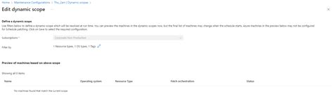 why are dynamically scoped vms not being added to maintenance schedules