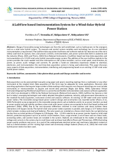 pdf irjet a labview based instrumentation system for a wind solar