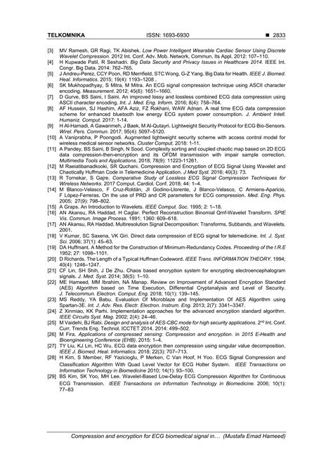 Compression And Encryption For Ecg Biomedical Signal In Healthcare System Pdf Heart And