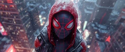 Miles Morales Wallpaper 4k Snowfall 5k Fan Art