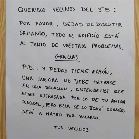 “pedro Tiene Razón” La Respuesta De Una Comunidad De Vecinos Ante Las Constantes Peleas Del 3ºb