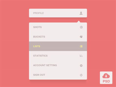 profile menu with dropdown welovesolo