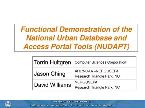 Ppt Functional Demonstration Of The National Urban Database And Access Portal Tools Nudapt