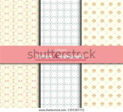 Collection Retro Different Vector Seamless Patterns Stock Vector Royalty Free 1391587772