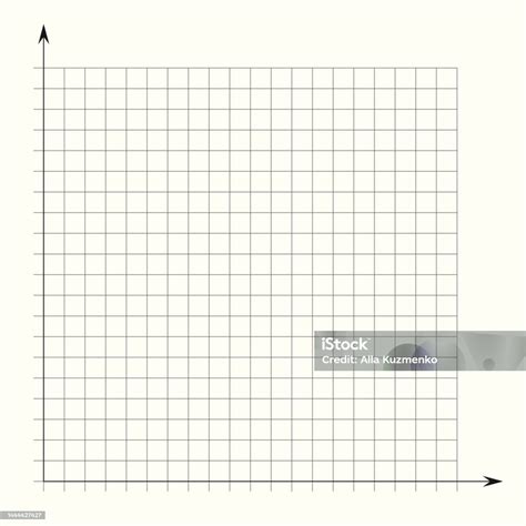 그리드 용지입니다 수학 그래프 X축 Y축을 갖춘 카르테시안 좌표 시스템 색상 선이 있는 정사각형 배경입니다 학교 교육을 위한 기하학적 패턴 투명 한 배경에 줄 지어 빈